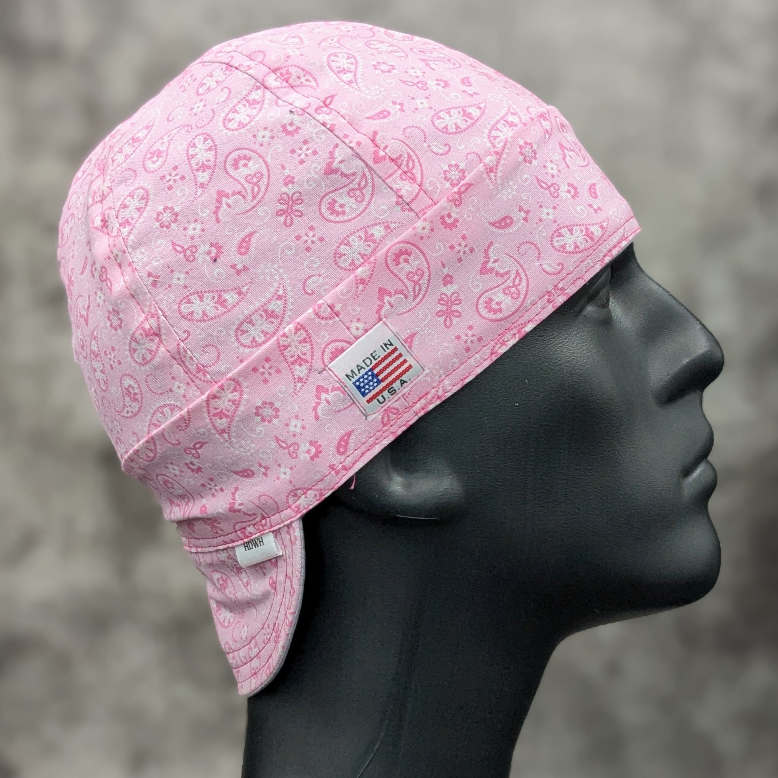 Pink Paisley Bandanna Welding Cap | HD Welding Hats